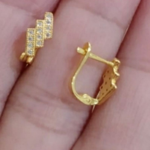 TERBARUUUU ANTING JEPIT DEWASA ZIG ZAG PERAK 925 LAPIS MAS DAN SILVER LENGKAP DENGAN SURAT DAN ...