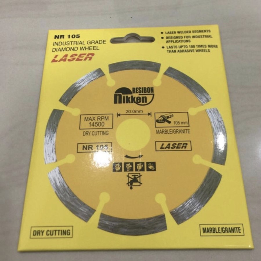 Diamond wheel niken resibon nikken laser 105 4 inci granite marmer ...