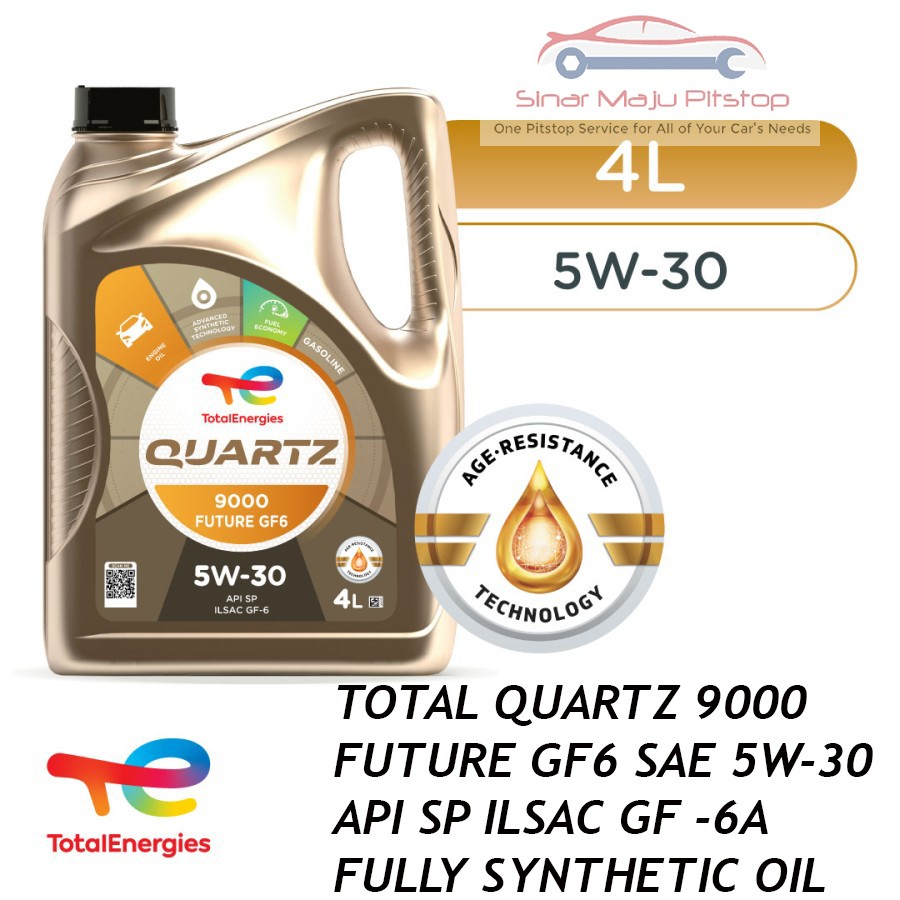 TOTAL QUARTZ 9000 FUTURE GF6 SAE 5W-30 API SP ILSAC GF-6A - Oli Mesin ...
