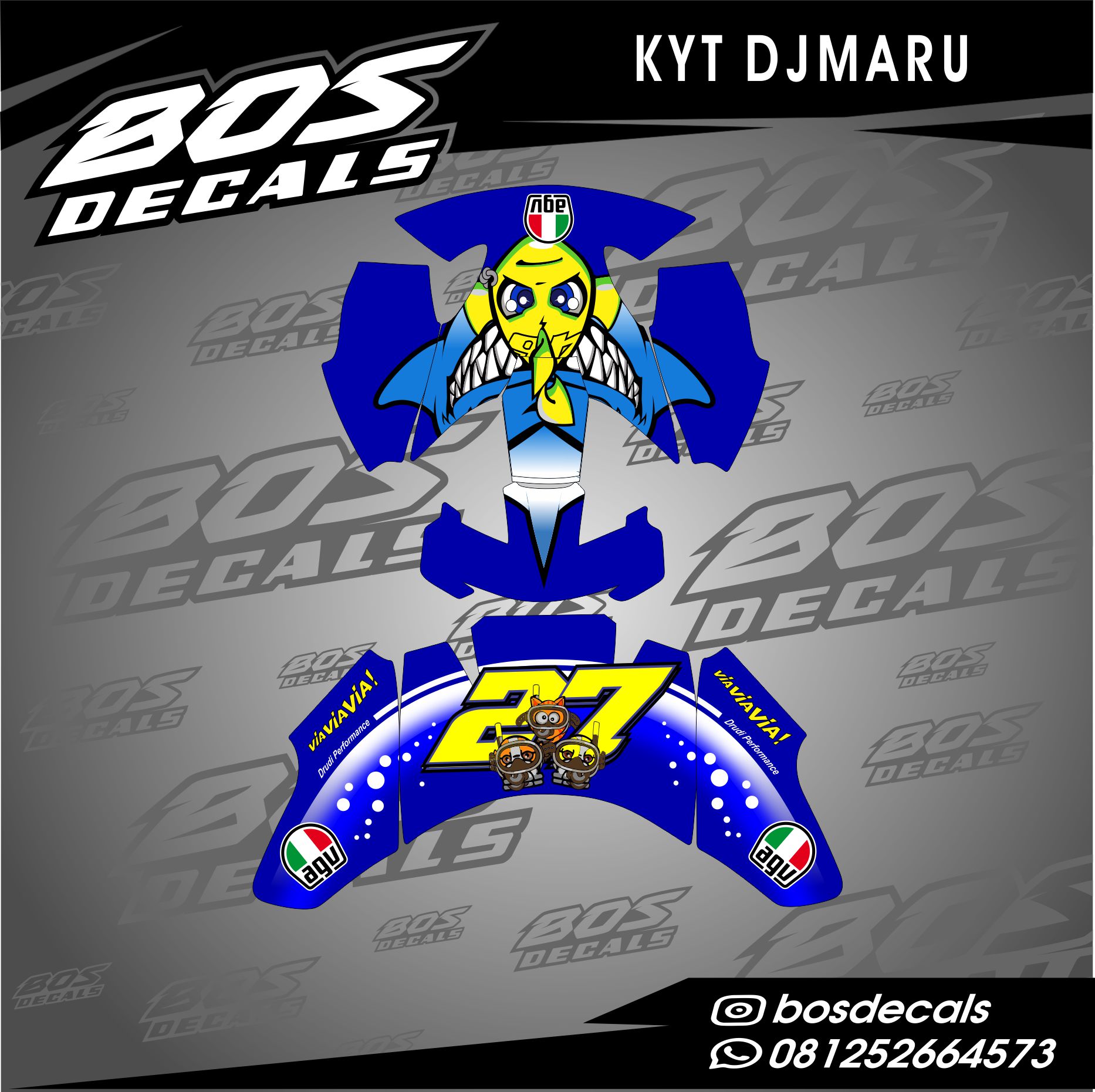 Sticker Decal Helm KYT DJMARU Part 1| Decal sticker | Decal helm KYT ...