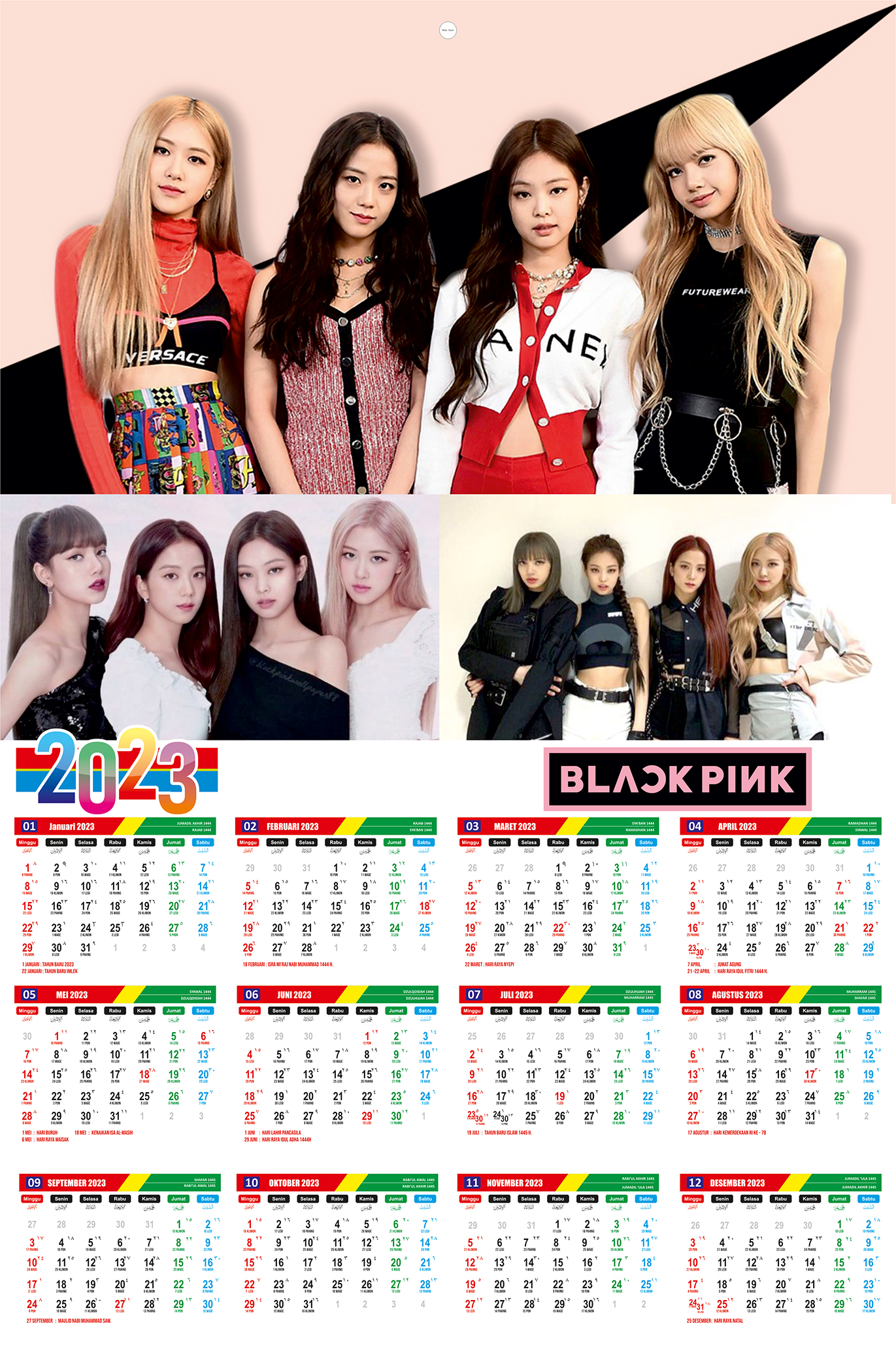Kalender Dinding Blackpink 2023 | Lazada Indonesia