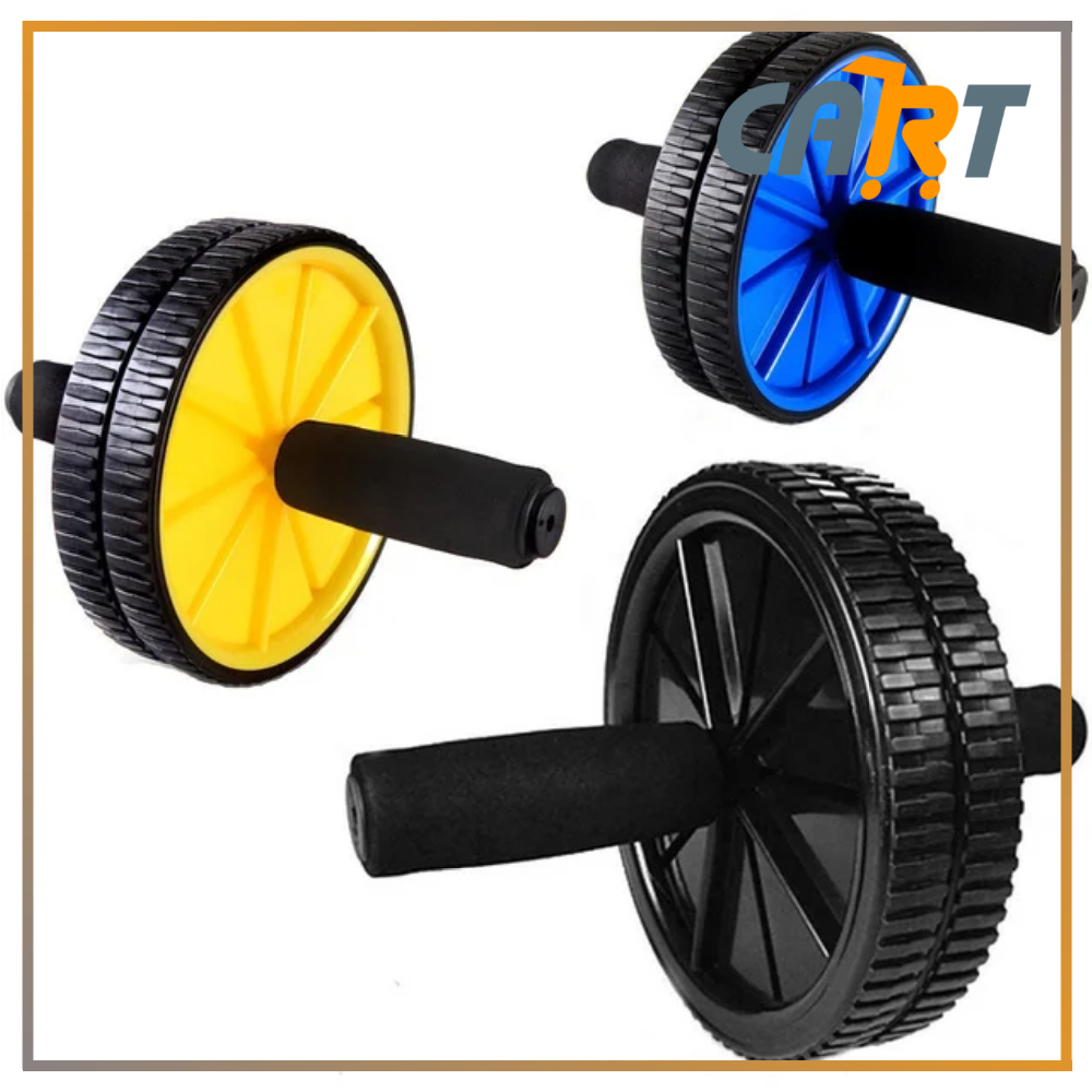 CART Fitness Double Wheel Roller Gym Wheels Exercise AB Roller Roda ...