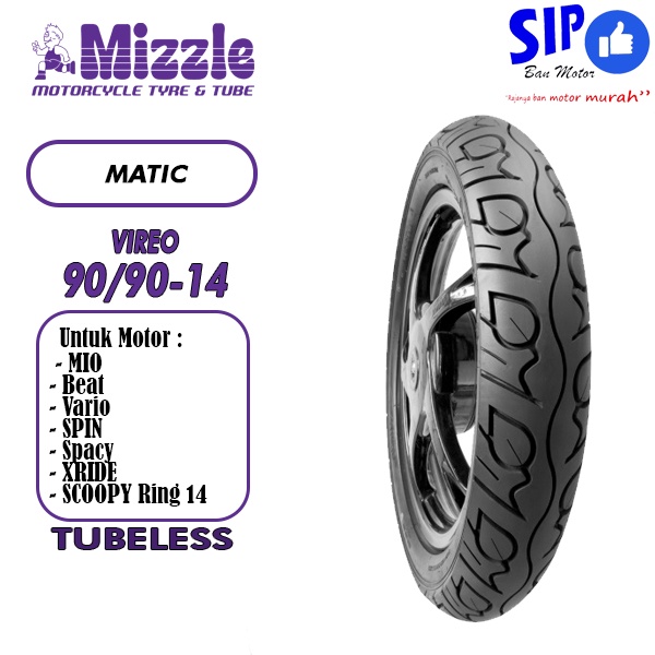 Ban motor matic Mizzle Vireo 90 90 ring 14 tubeless beat mio vario ...