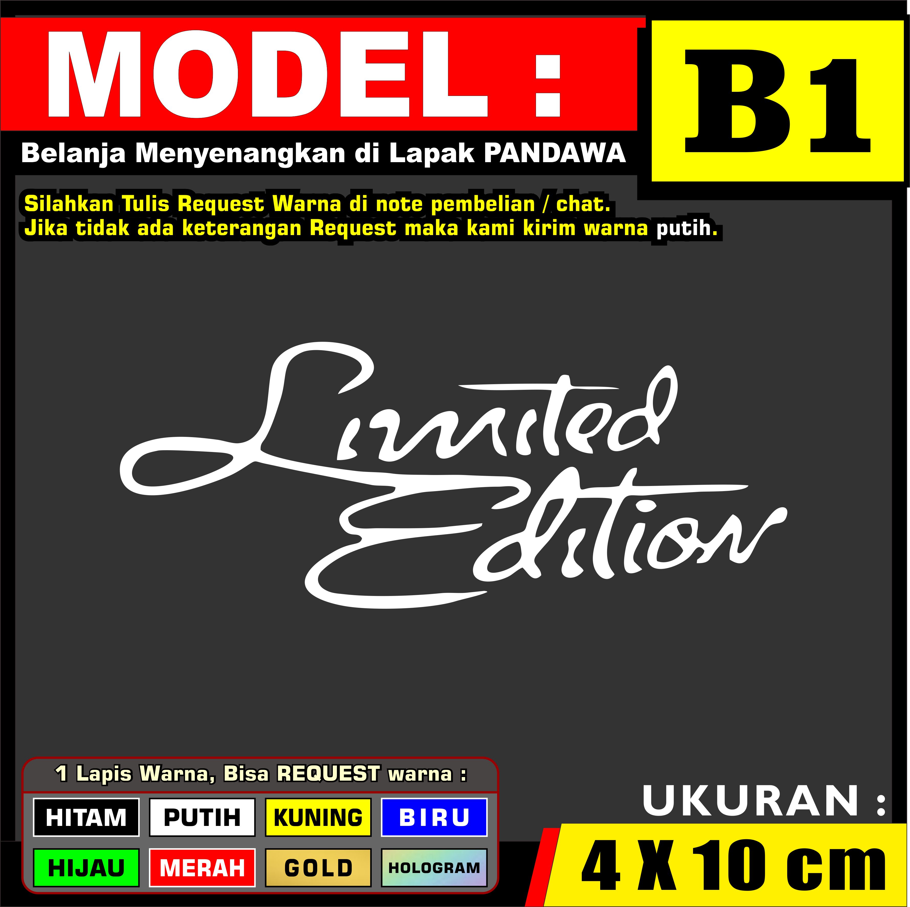 Stiker Cutting Reflektive Tulisan, " LIMITED EDITIONs " | Lazada Indonesia