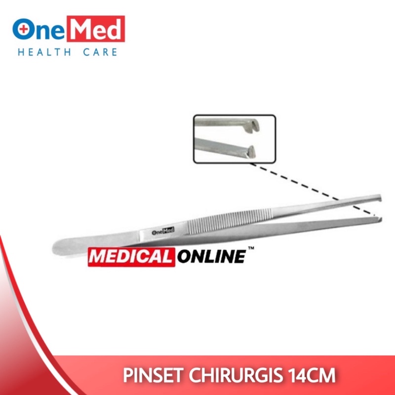 PINSET ANATOMI CHIRURGIS 14CM / PINSET ANATOMIS CHIRUGIS 14 CM ONEMED ...