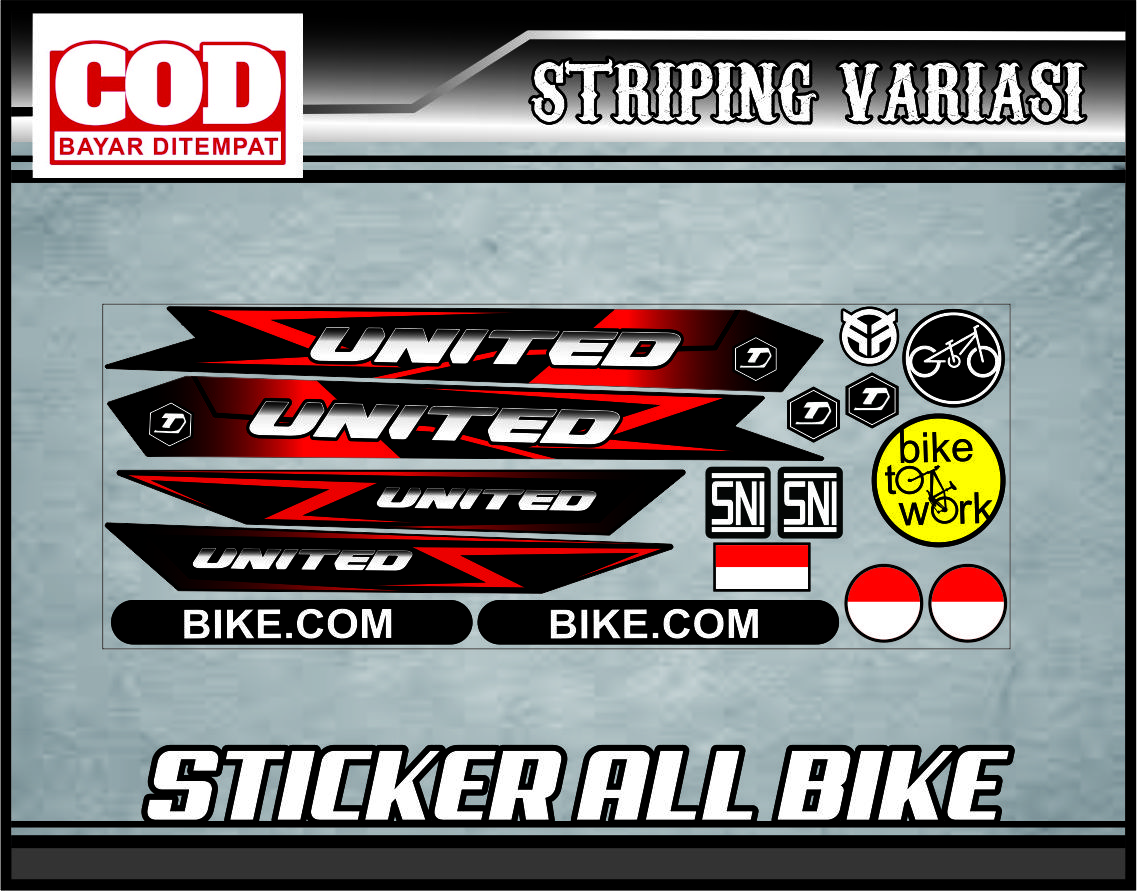 STICKER UNIVERSAL BIKE UNITED STIKER SEPEDA | Lazada Indonesia