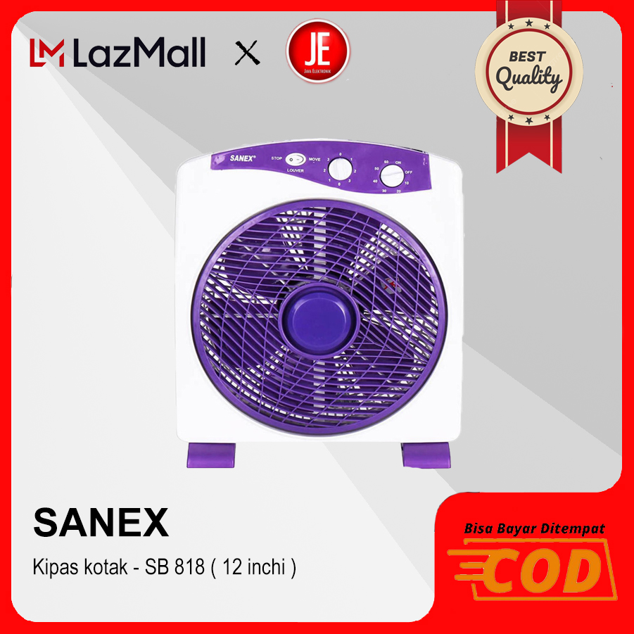 Sanex Box 818 Fan 12 Inch UNGU - GARANSI RESMI | Lazada Indonesia