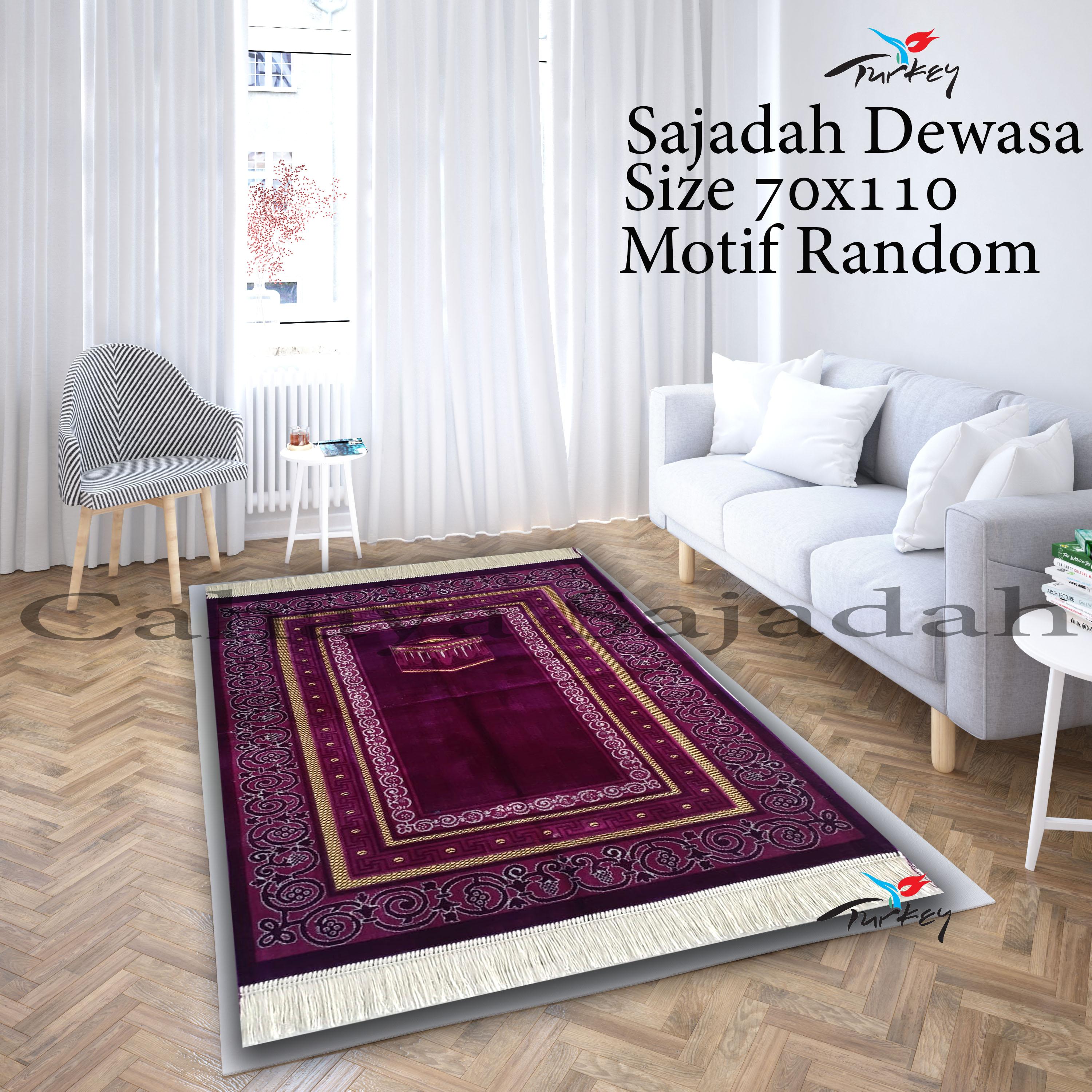 Sajadah Turki Ukuran Dewasa Super Spigel Perlengkapan Sholat / Sajadah ...