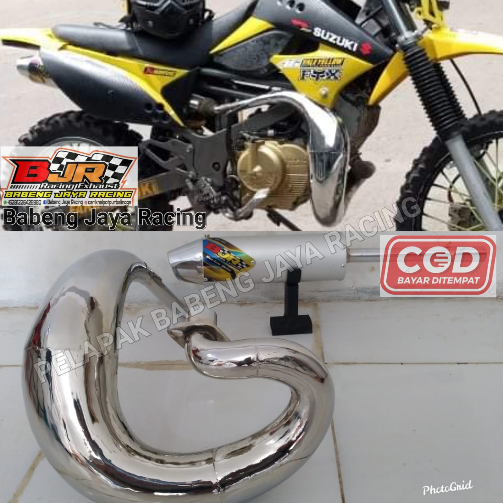 KNALPOT SUZUKI SATRIA 2 TAK HIU LUMBA UDANG TRAIL PNP ALL RANGKA CUSTOM FULL SISTEM CROME ...