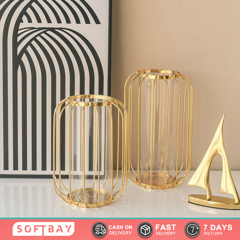 Perabot meja dapur di rumah vas lentera berlapis besi | Lazada Indonesia