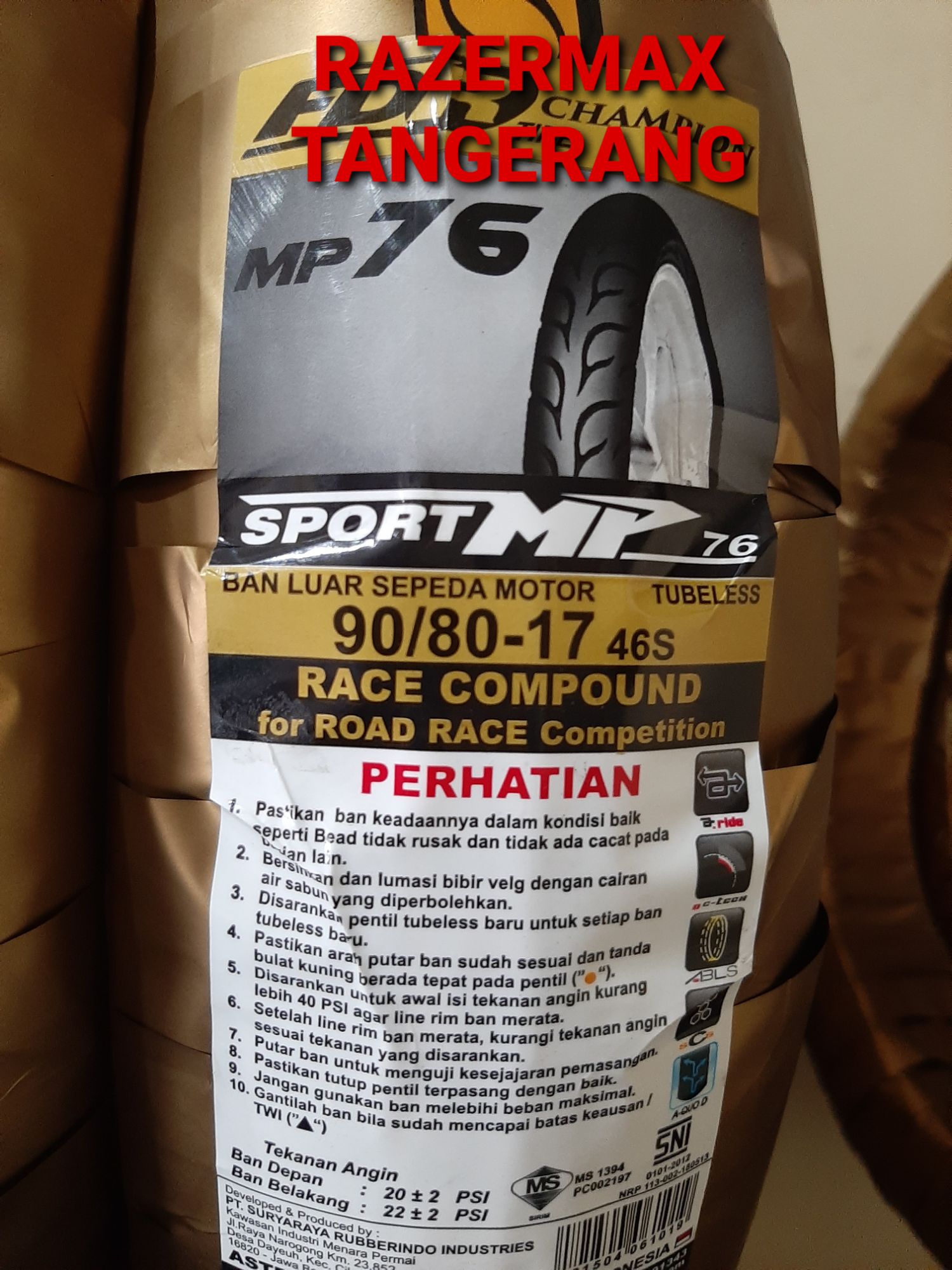 Ban fdr sport mp76 90/80 17 racing soft compound | Lazada Indonesia