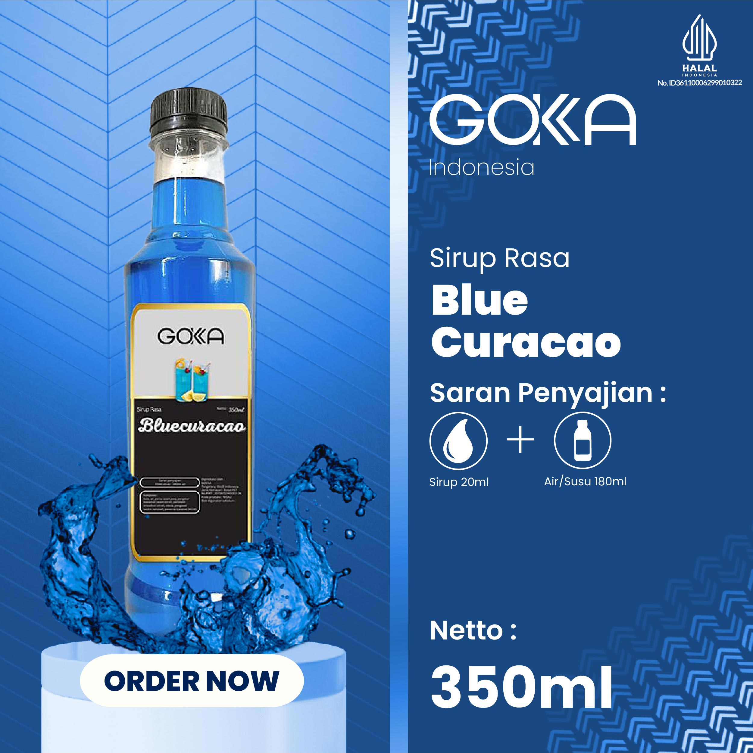 Sirup Gokka Blue Curacao / Minuman Syrup Gokka Rasa Blue Curacao 350ml ...