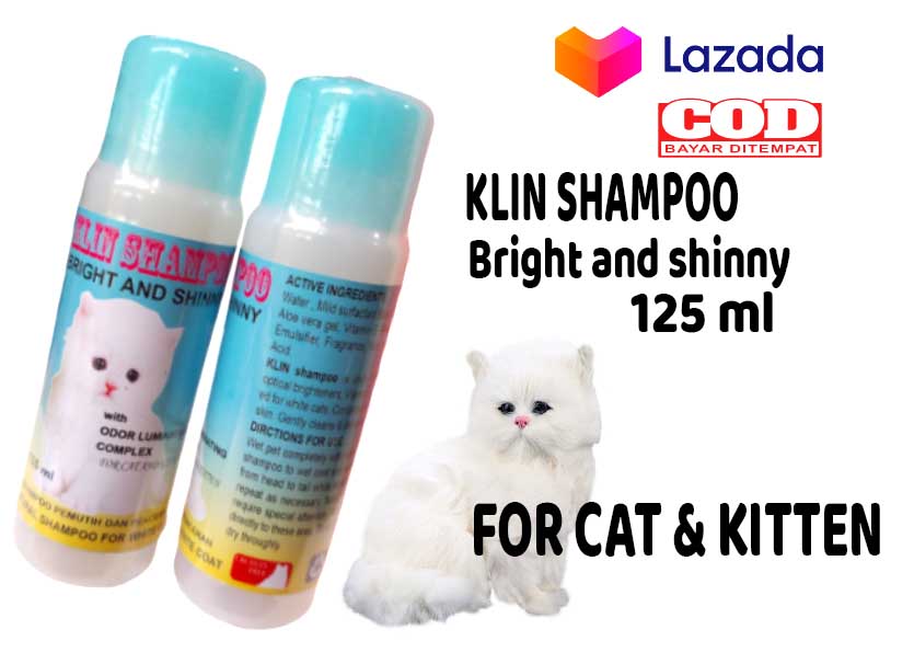 SAMPO PEMUTIH KUCING KHUSUS UNTUK BULU PUTIH KLIN SHAMPO 125 ML ...