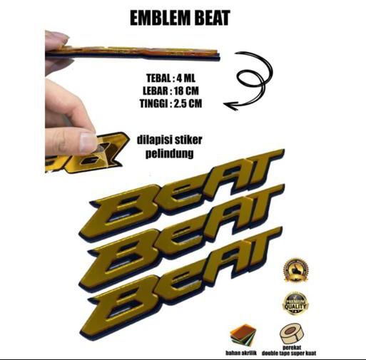 PROMO 1 PCS STICKER TIMBUL STIKER TIMBUL BAHAN ASLI AKLILIK / EMBLEM ...