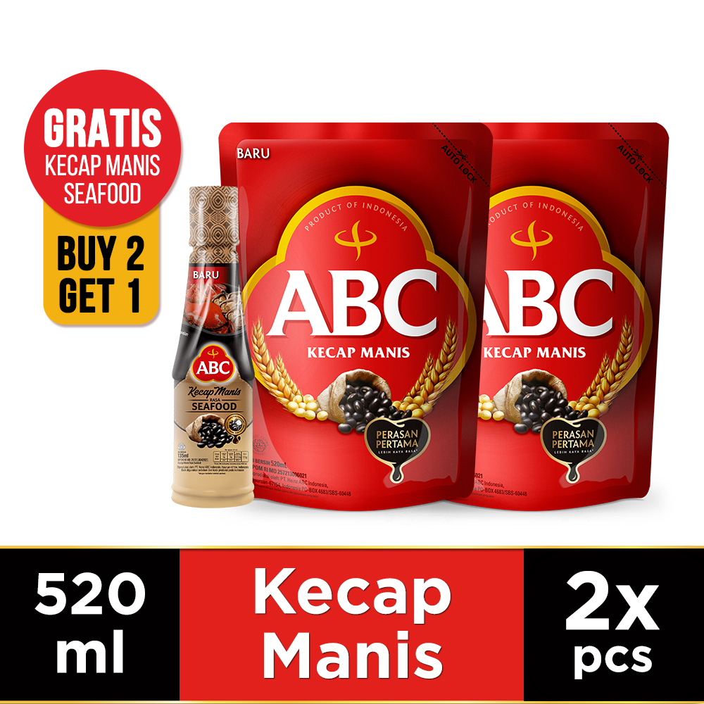 Abc Kecap Manis 520 Ml Buy 2 Get 1 Free Kecap Manis Seafood 135 Ml Lazada Indonesia