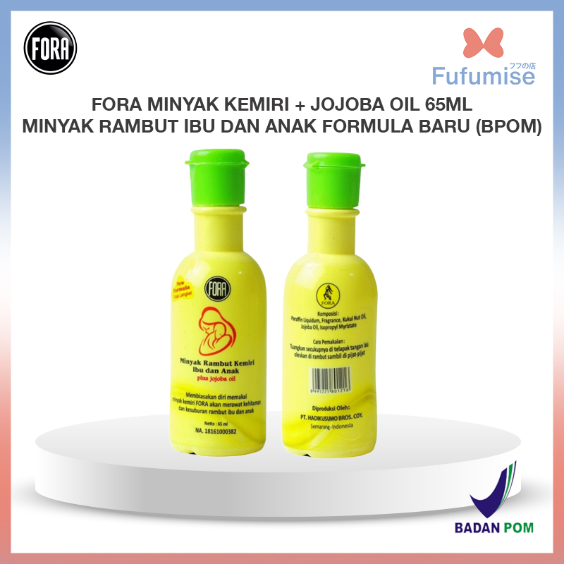 FORA Minyak Kemiri + Jojoba Oil 65mL | minyak rambut ibu dan anak ...