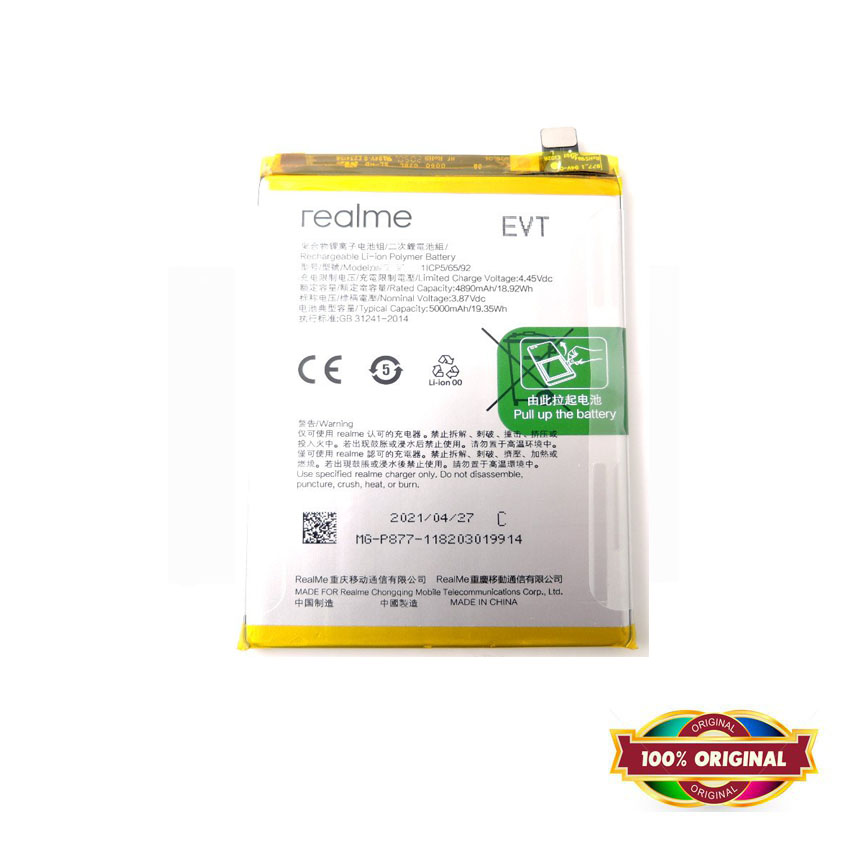 Original Battery for Realme C35 2022 - 6.6 inch - 5000 mAh - Garansi 1 ...