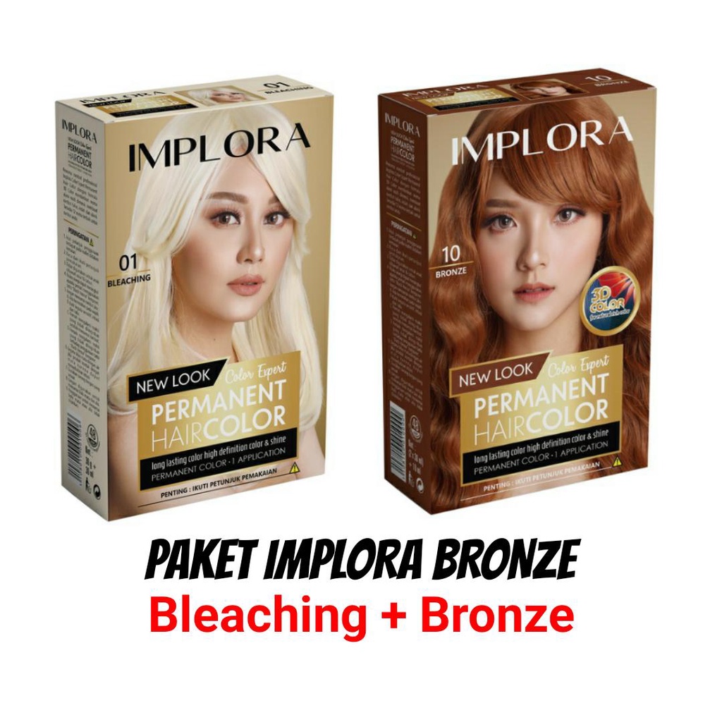 Implora Hair Color Bleaching + Bronze Paket isi 2 pcs | Lazada Indonesia
