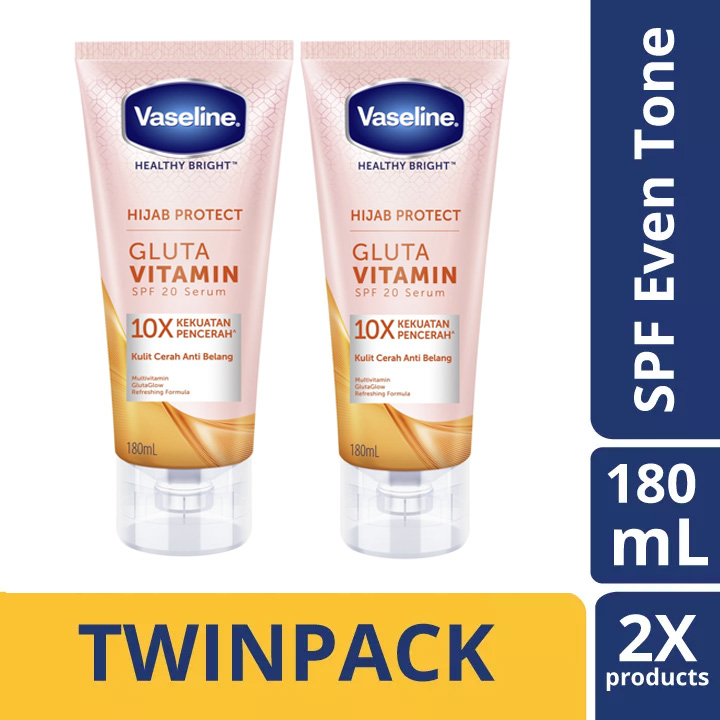 Vaseline Hijab Bright Refreshing Body Serum Perawatan Kulit SPF 20 PA++ ...