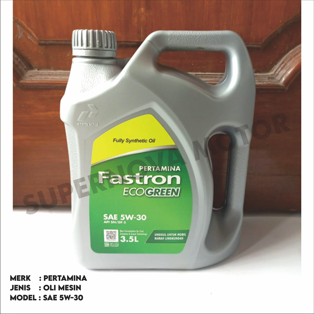 OLI MESIN PERTAMINA FASTRON ECOGREEN SAE 5W-30 KEMASAN JERIGEN 3.5 ...