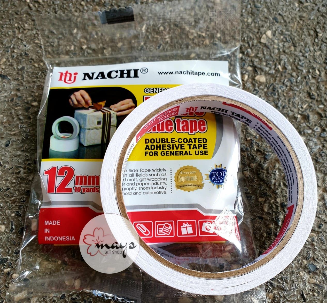 Double Tape Perekat - Dobel Tip Nachi Lebar 1/2 inch 12mm x 10 yard 1/2" Solasi | Lazada Indonesia
