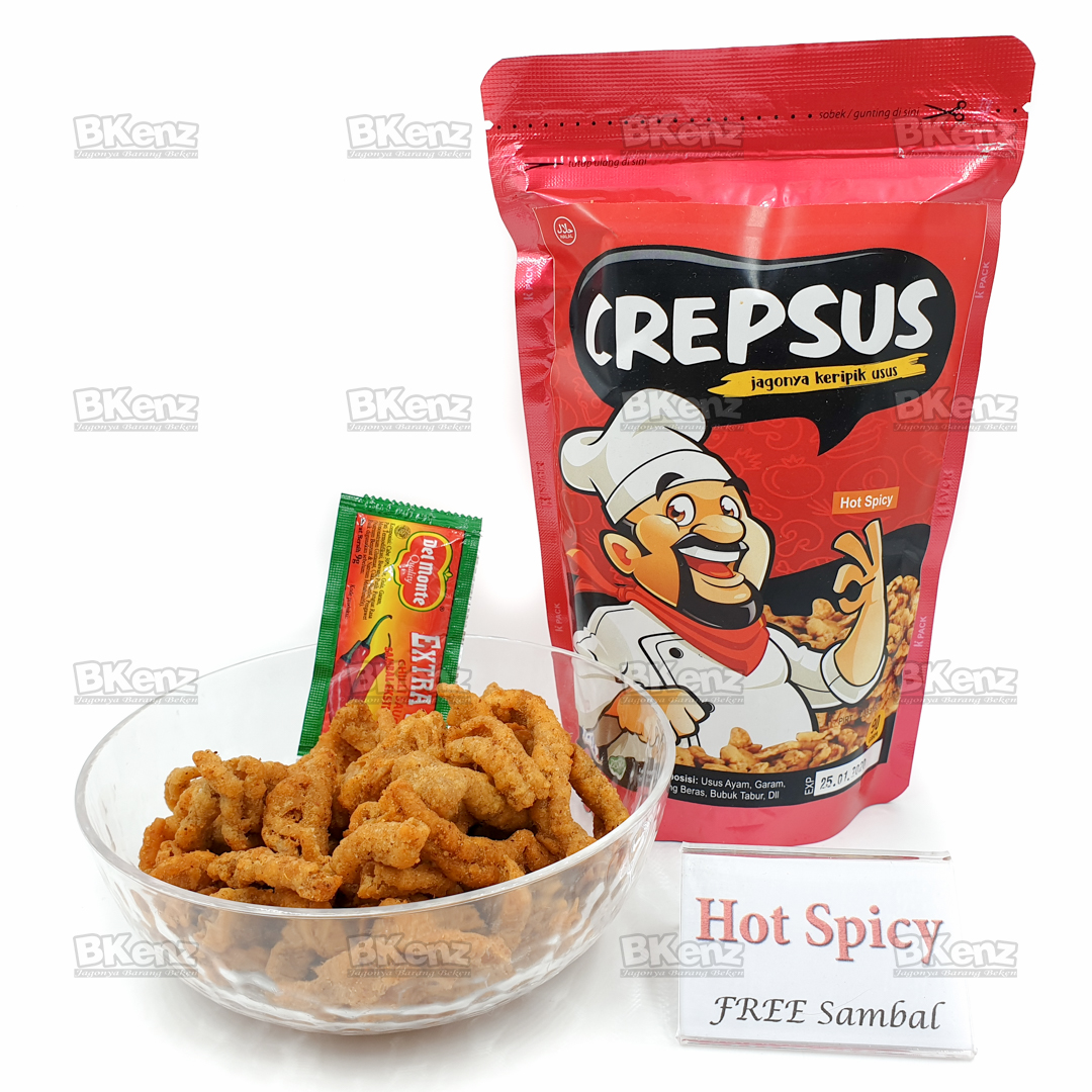 Crepsus Keripik Usus Ayam Kripik Crispy Free Saos Sambal Sachet ...