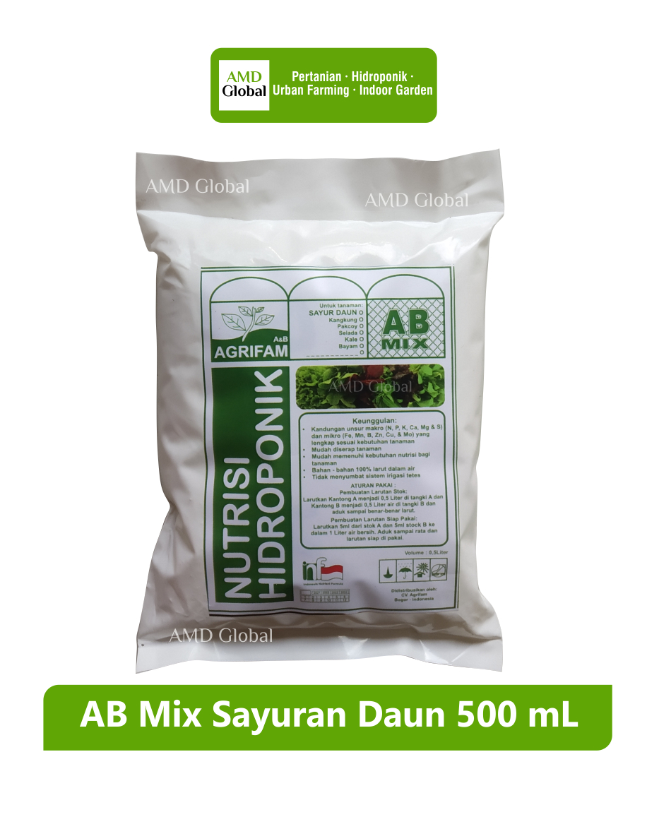 Nutrisi Hidroponik AB Mix Sayur / Sayuran Daun Agrifam 500 ml | Lazada ...
