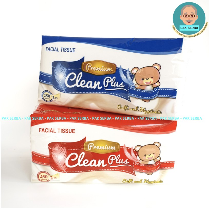 CLEAN PLUS FACIAL TISSUE 2 ply 180 sheet | Lazada Indonesia
