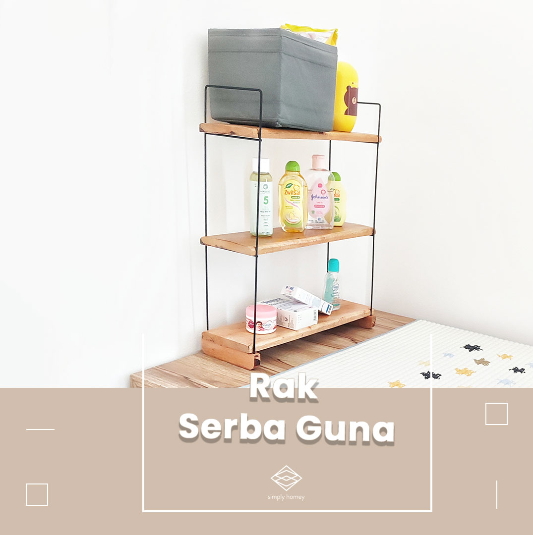 RAK 3 SUSUN SERBAGUNA,KAYU MAHONI,NATURAL WATERBASE,RAK HIAS,RAK BUMBU ...