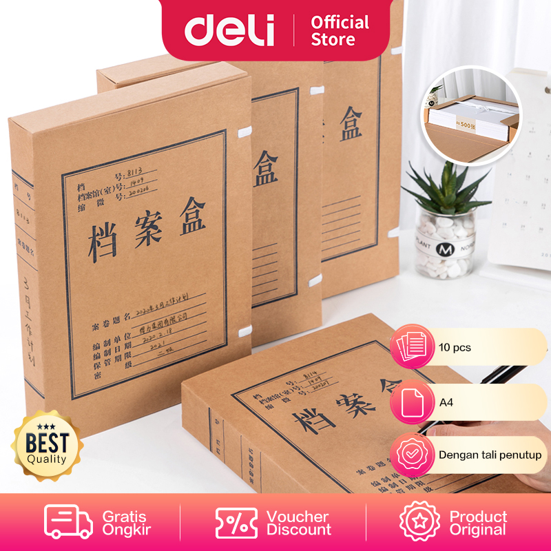 Deli Box File / Kardus File A4 Isi 10 Tebal 50 MM 5925 | Lazada Indonesia