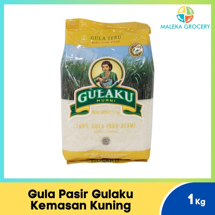 Gula Pasir Gulaku Kemasan Kuning 1 Kg | Sembako | Lazada Indonesia