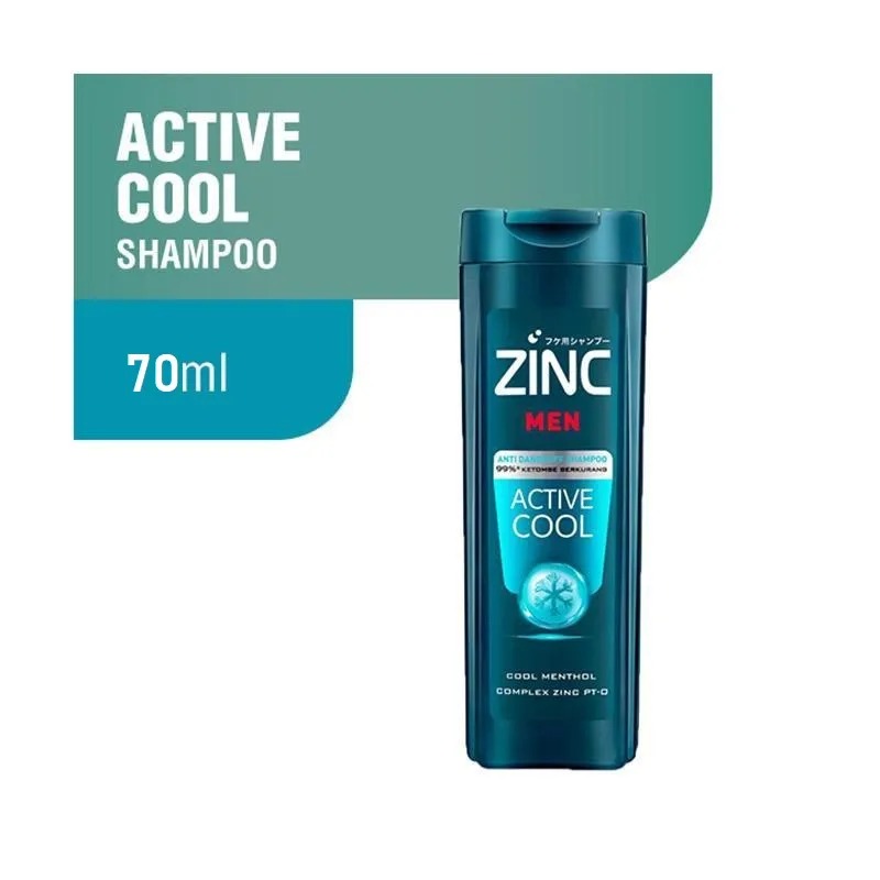 ZINC SHAMPOO MEN ACTIVE COOL MENTHOL 70 ML | Lazada Indonesia