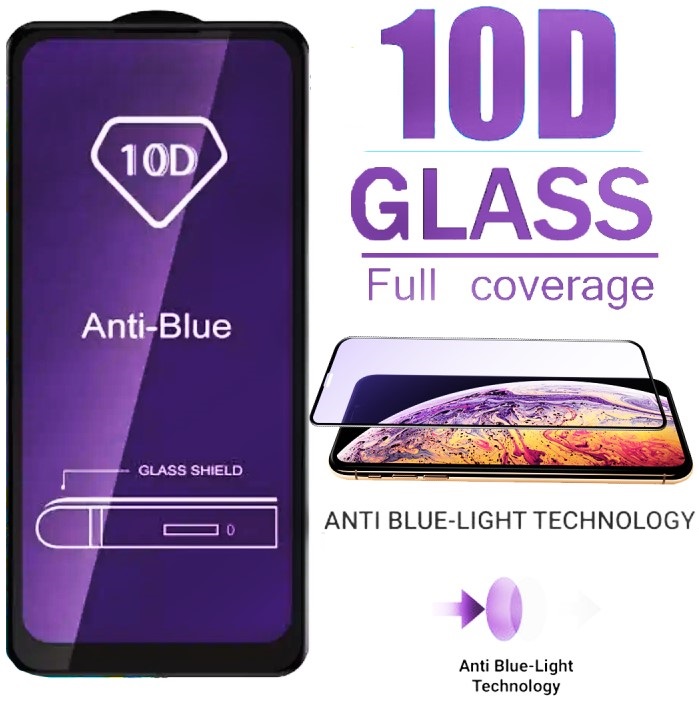 TEMPERED GLASS BLUE OPPO A57 2022 / A55 5G / A55S / K5 - Anti Blue Light Full 9H - Anti Cahaya ...