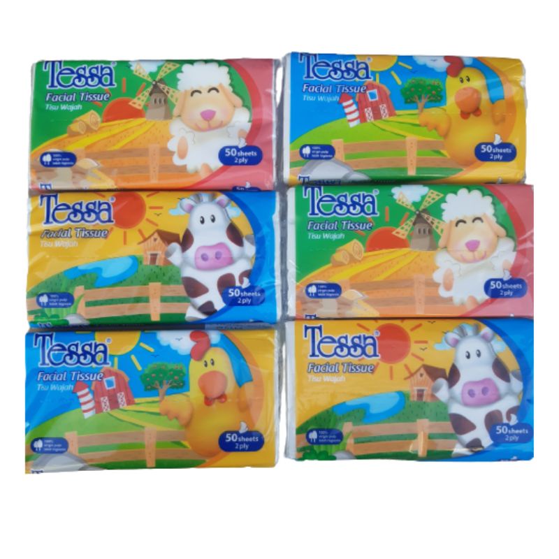 TISSUE TESSA TRAVEL KERING TISSUE WAJAH TISSUE MURAH 50 SHEET 2 PLY ...