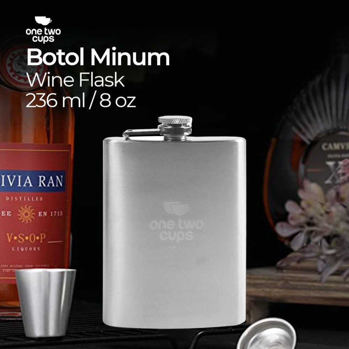 Botol Minum Wine Flask Bentuk Kotak 8oz - MS351 | Lazada Indonesia
