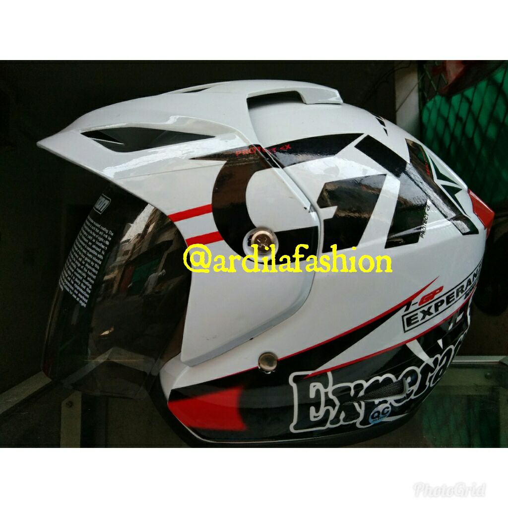 helm takira gx putih lis merah Merk BXP | Lazada Indonesia