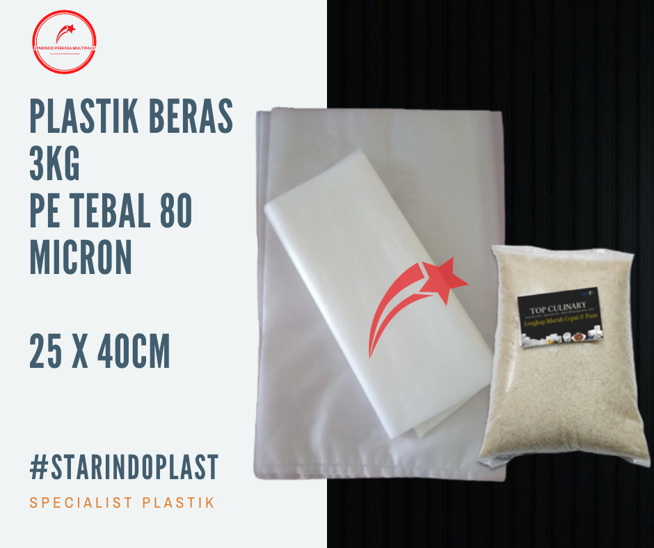 KANTONG PLASTIK PE BERAS UKURAN 3KG DAN 5KG POLOS BERAT 1KG | Lazada Indonesia