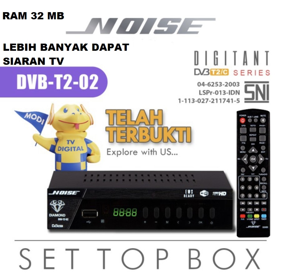 Set Top Box STB NOISE Penerima Siaran Televisi Digital body besi original | Lazada Indonesia