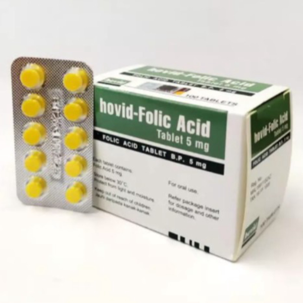 HOVID FOLIC ACID ASAM FOLAT 5 MG ORIGINAL MALAYSIA - 1 BOX | Lazada ...