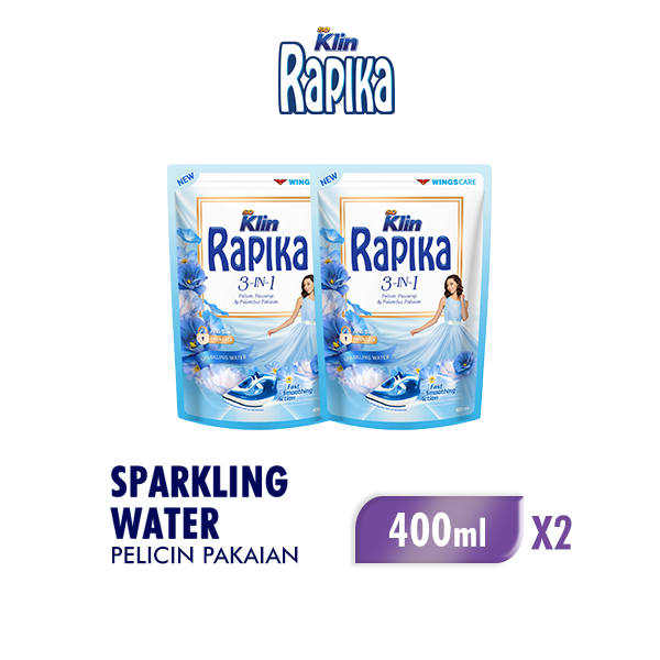 [Paket isi 2] RAPIKA Pewangi Pakaian Sparkling Water 400ML | Lazada ...