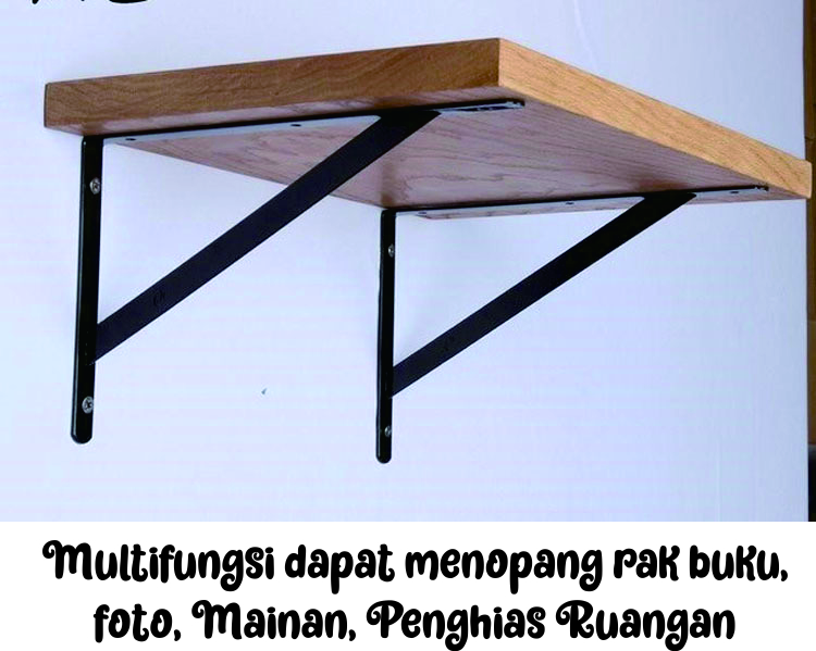 Besi Rak Dinding Besi Ambalan Rak Penyangga Segitiga Bracket | Lazada ...