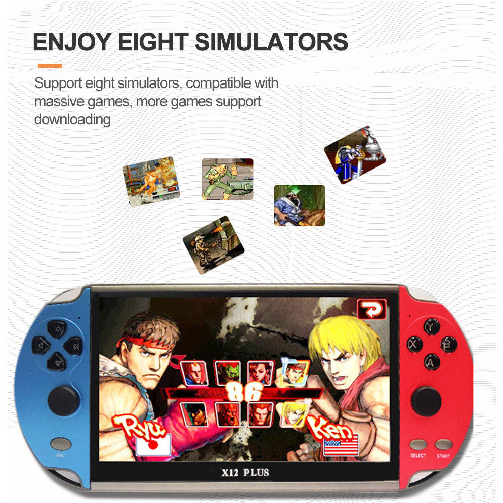 DingCODx12plus 7 นิ้ววิดีโอเกมมือถือคอนโซล 16 กิกะไบต์PSP FC GBA NESในตัว 10000 เกมคอนโซลเกม ...