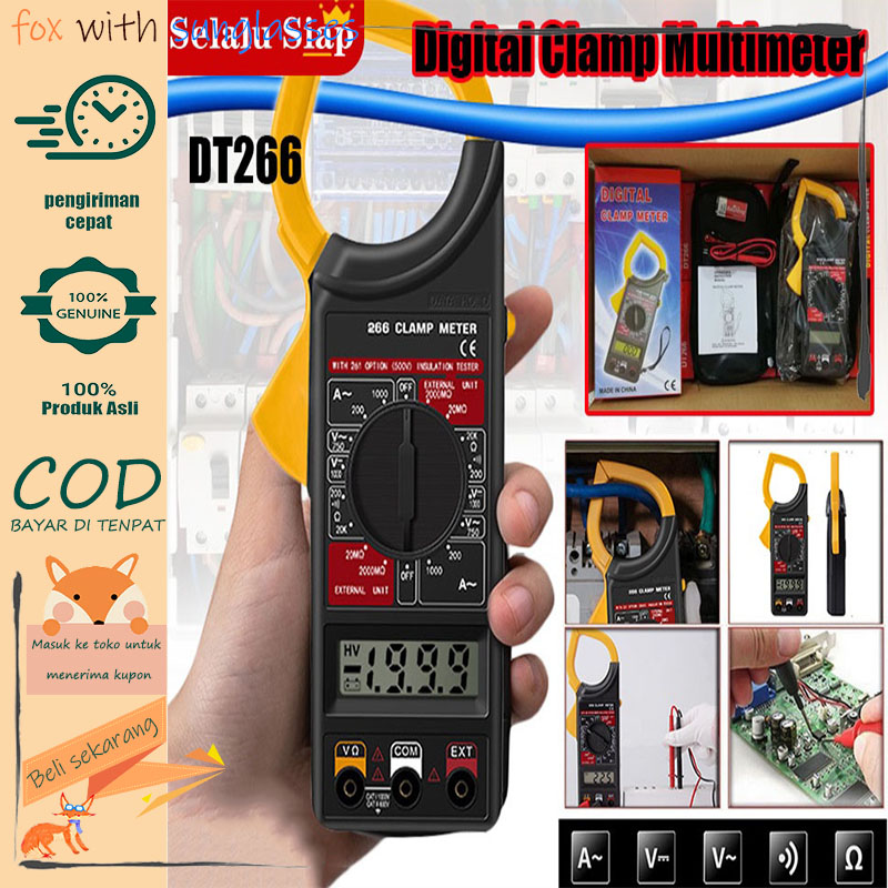 Digital DT266 / Digital Clamp Multimeter - Digital Multimeter Digital ...
