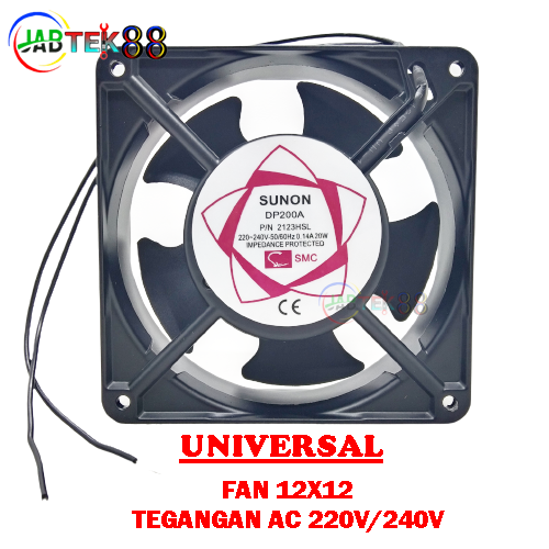 FAN SHOWCASE 12CM X 12CM 220VOLT | MOTOR DINAMO KIPAS KOTAK PENDINGIN ...