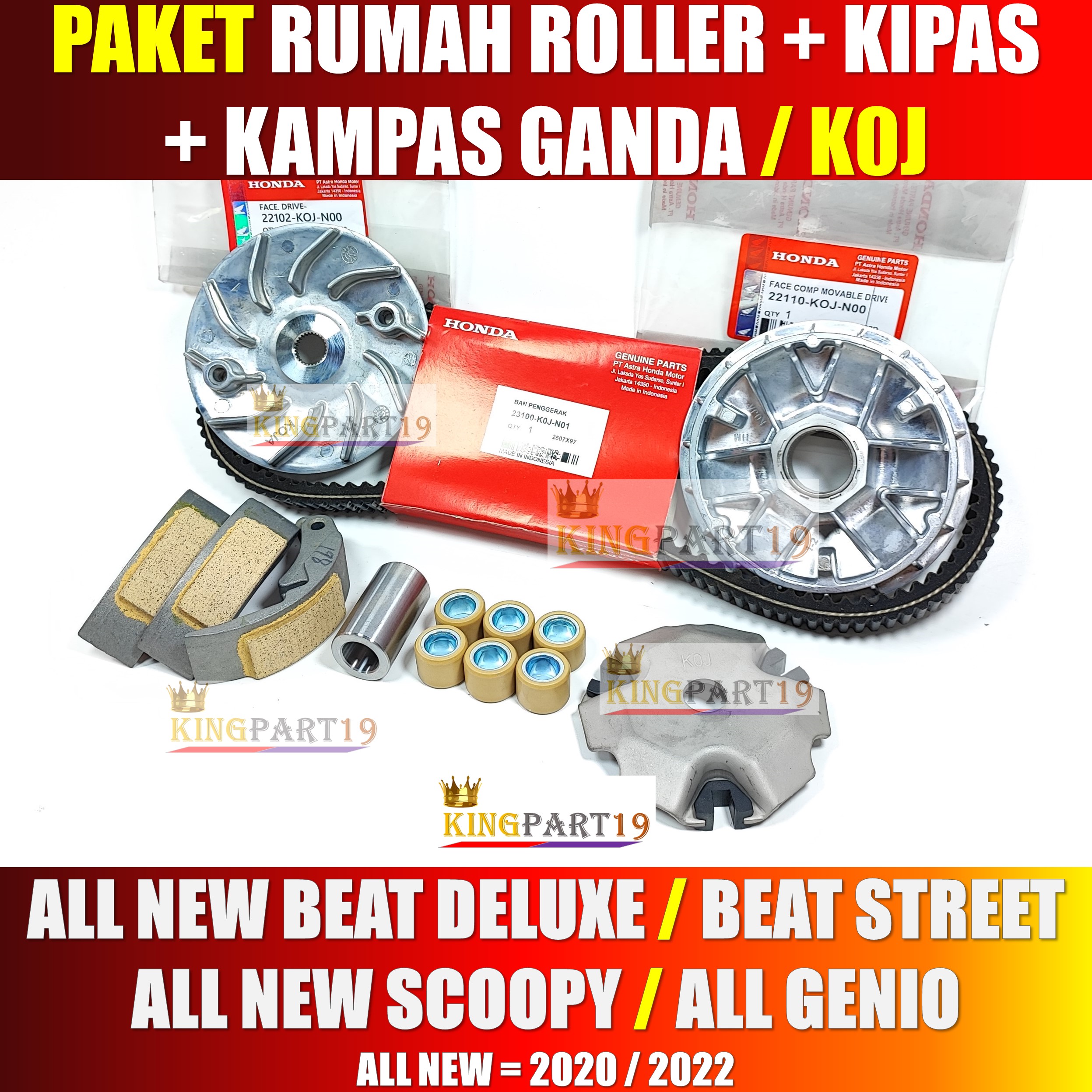 PAKET KIPAS RUMAH ROLLER KAMPAS GANDA VANBELT BEAT NEW DELUXE NEW BEAT ...