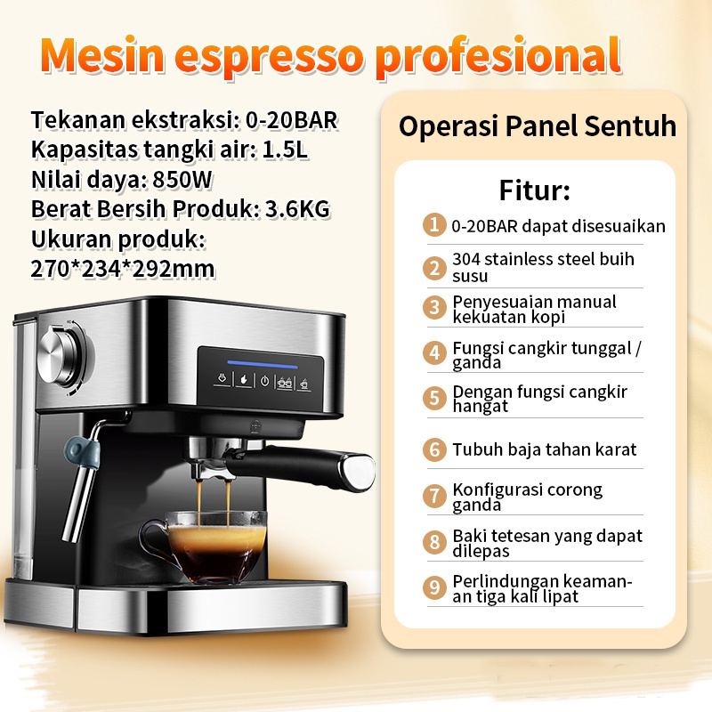Mesin kopi berkapasitas besar 1.5 liter/mesin kopi multi fungsi ...