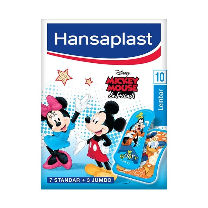 HANSAPLAST Kids Disney Mickey Mouse & Friends isi 10 Lembar Plaster ...