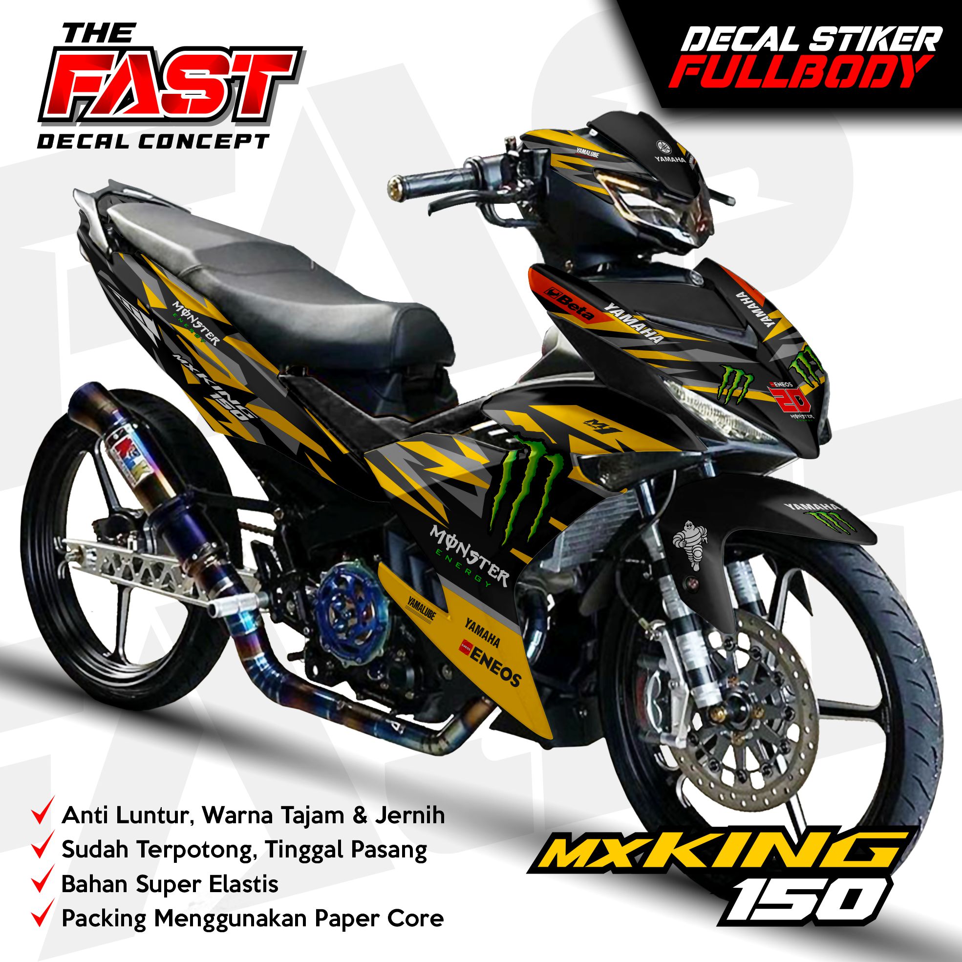 TERBARU Decal MX KING NEW Fullbody Liveri MotoGP Sticker Striping Decal ...