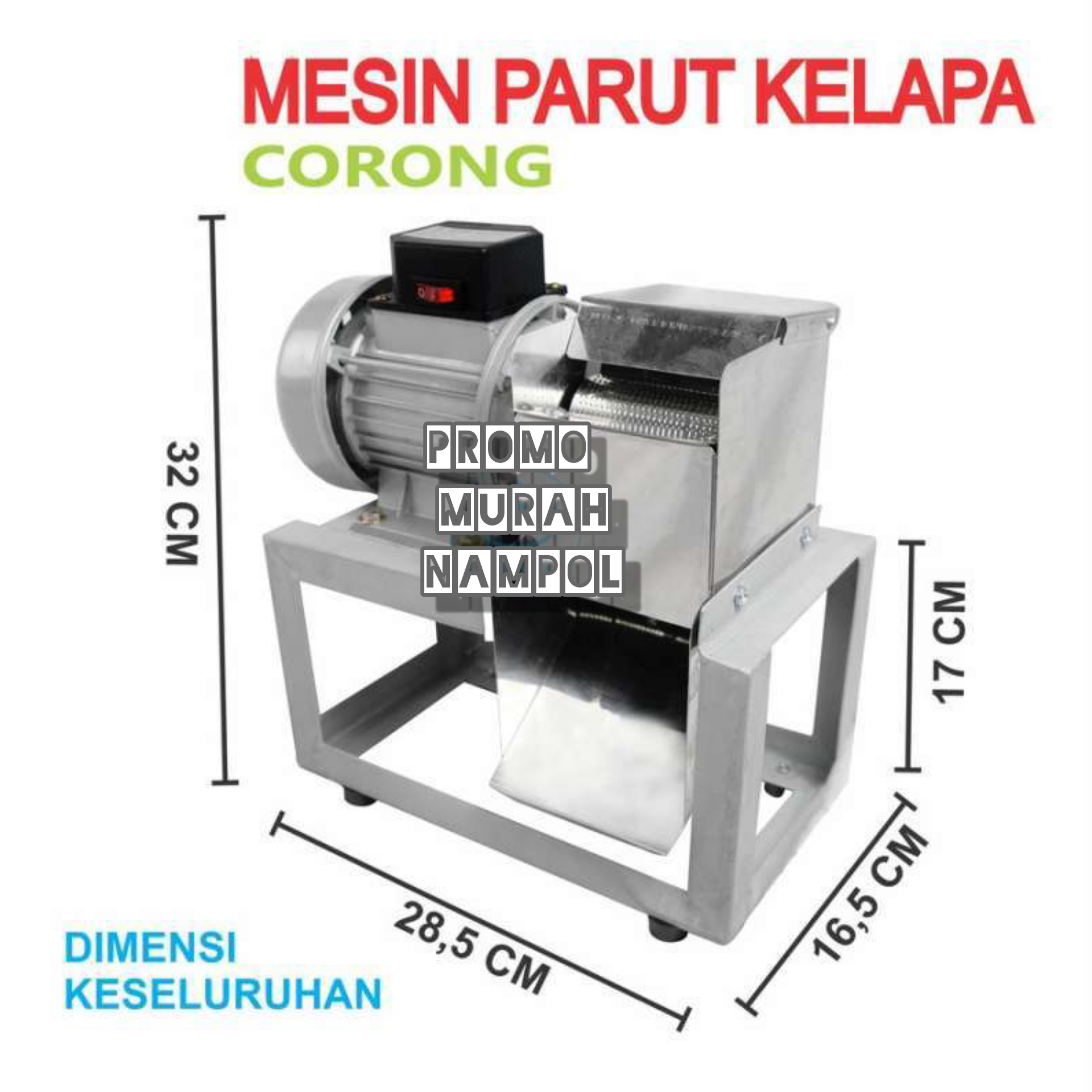 Mesin Parutan Kelapa Ubi Singkong Nanas Jahe Kunyit Daging Serbaguna ...