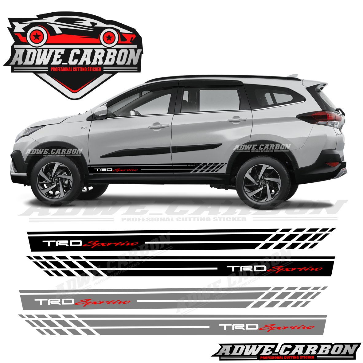sticker mobil toyota rush trd sportivo stiker mobil daihatsu terios ...